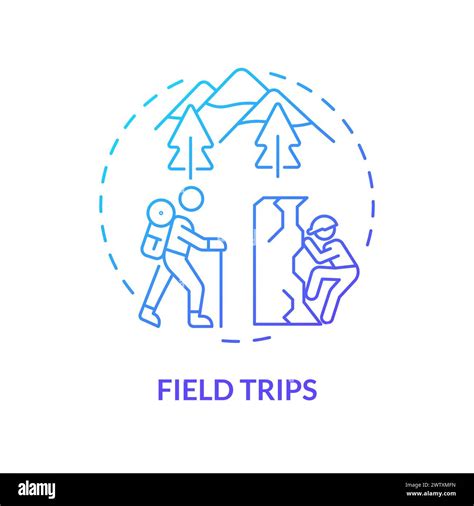 Field Trips Blue Gradient Concept Icon Stock Vector Image And Art Alamy