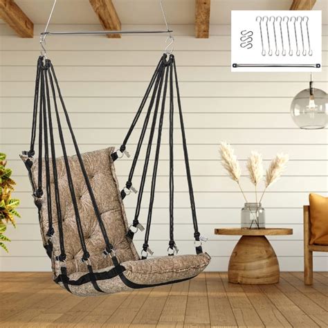 Patiofy Large Soft Leather Velvet Hammock Hanging Swing For Adults