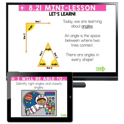 Lucky To Learn Math Right Angles Lesson 821 Teaching Slides