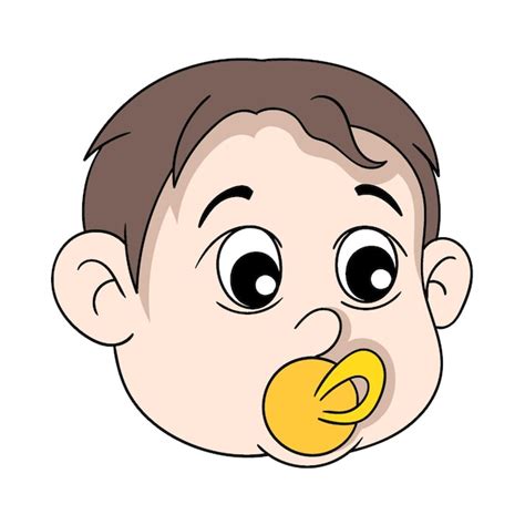 Premium Vector Cute Baby Face Sucking Head