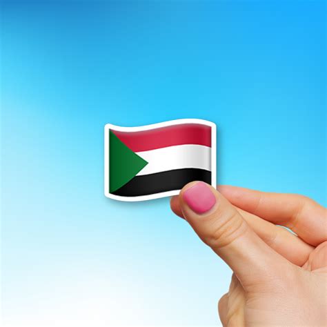 🇸🇩 Flag Sudan Emoji Sticker Die Cut Multiple Sizes