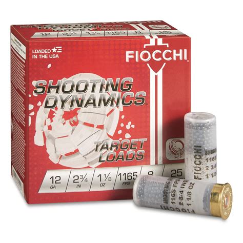 Fiocchi Shooting Dynamics Target Loads 12 Gauge 2 34 1 18 Oz 25