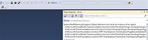 I Got Exception When Connecting To TFS Sources In Visual Studio Stack Overflow