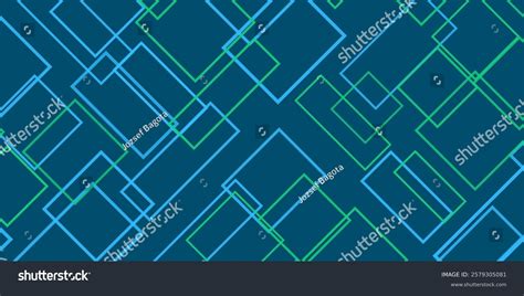 Simple Overlapping Rectangular Frames Various Sizes Stock Vector