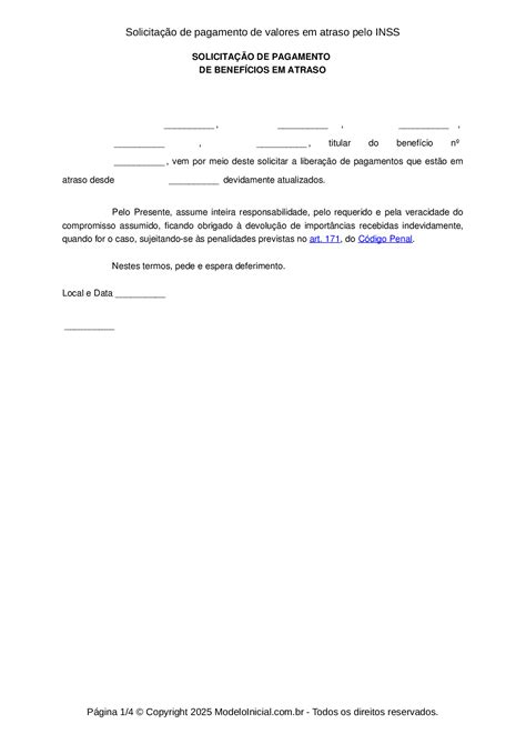 Modelo De Requerimento Ao Inss Nazaedu
