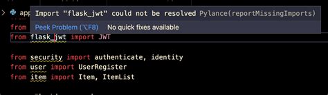Python Flask Always Getting Reportmissingimports Stack Overflow