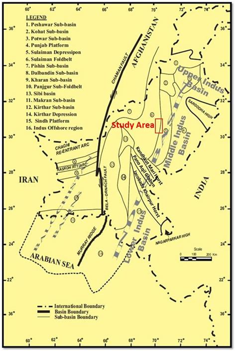 1 Map Showing Sedimentary Basins Of Pakistan Modify After Raza 2008