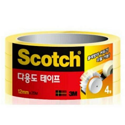 스카치™ 투명 테이프 리필 508 3인치용 12 Mm X 20 M 4롤 48팩박스 3m 대한민국