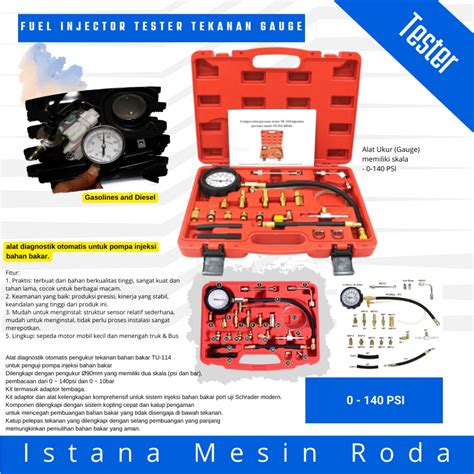 Jual Fuel Injection Pump Pressure Tester Kit Injector Test Pressure