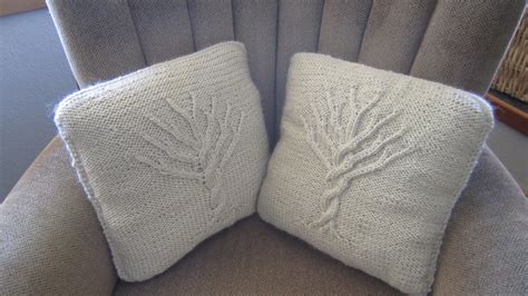 Tree Of Life Knit Pattern Tree Of Life Pillow Cover Knitting Etsy
