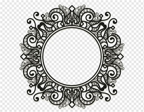 감자 가장자리 검은 꽃 프레임 프레임 장식 복고풍 궁전 검은 테두리 테두리 프레임 텍스트 Png Pngwing