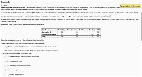 Solved Problem 5 7 Points Remaining Time 68 49 Min Sec Chegg Com