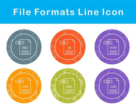 File Formats Vector Icon Set 20707832 Vector Art At Vecteezy