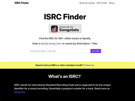 Spotify Isrc Finder By Songstats — Buzzsonic