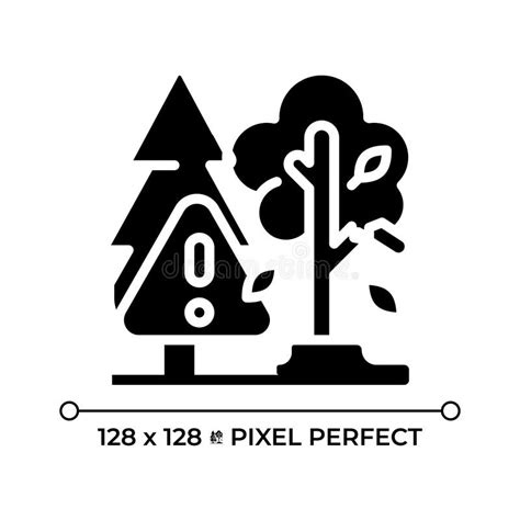 Tree Risk Black Glyph Icon Stock Illustration Illustration Of Isolated 335376393