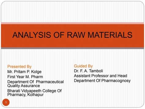 Raw Material Warehouse Pptx Logistics Business