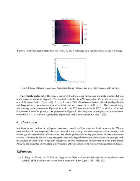 Safe Perception Based Control Under Stochastic Sensor Uncertainty Using