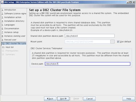 installing the db2 purescale feature using the db2 setup wizard