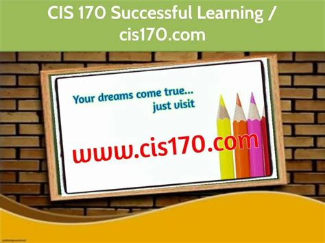 Ppt Cis 170 Successful Learning Powerpoint Presentation Id7799927