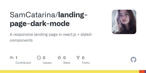 github samcatarina landing page dark mode a responsive landing page