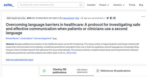 Overcoming Language Barriers In Healthcare A Protocol For