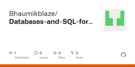 Github Bhaumikblaze Databases And Sql For Data Science With Python