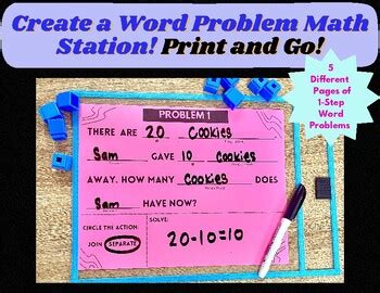 Create Your Own Word Problem Math Station Print And Go Never Ending