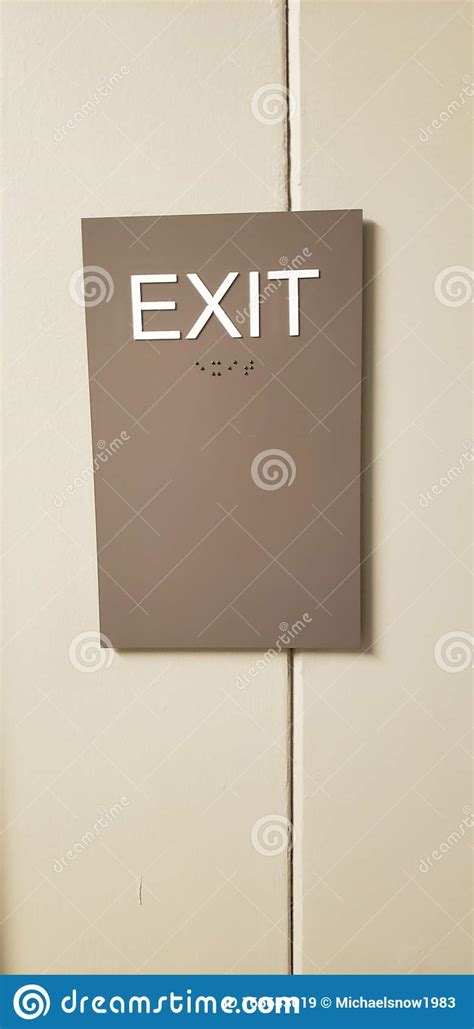Wall Plate Exit Sign In Building Stock Image Image Of Plate Wall 166643019