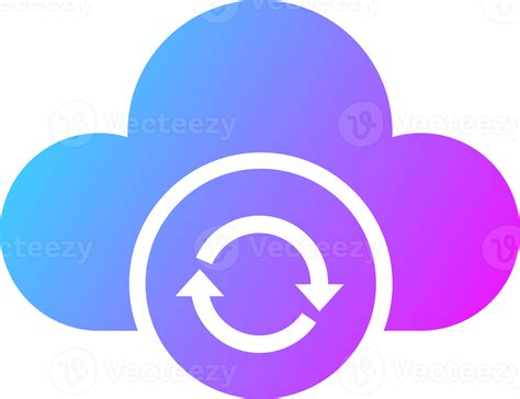 Cloud Icon In Gradient Colors Server Signs Illustration 19472183 Png