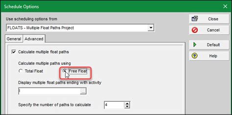 Multiple Float Paths In P6 Ten Six