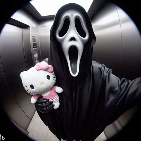 Ghostface Is Such A Cutie Tv Horror Scary Ghost Pictures Hello Kitty