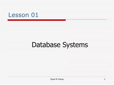 Lesson01 Database Introduction Ppt