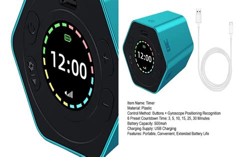 Sp Portable Productivity Timer Rechargeable Pomodoro Clock Portable Hexagon Pomodoro Timer For