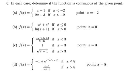 Solved 6 In Each Case Determine If The Function Is