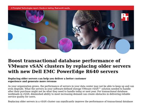 Introduction Boost Transactional Database Performance Of Vmware Vsan Clusters With Poweredge