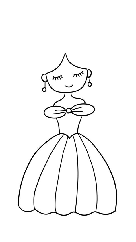 小公主简笔画不带裙子（高清16张） 简笔画图片大全