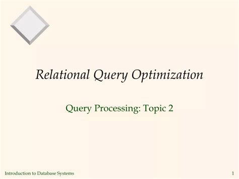 Ppt Relational Query Optimization Powerpoint Presentation Free Download Id9477183