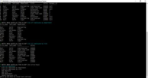 GitHub Mando619 Employee Tracker