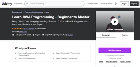 Best Free Java Courses Online By Udemy In September