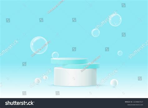 Background Geometric Shape 3d Rendering Display Stock Vector Royalty
