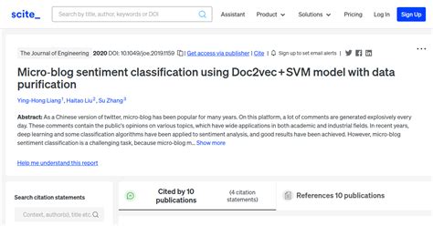 Micro‐blog Sentiment Classification Using Doc2vec Svm Model With Data Purification