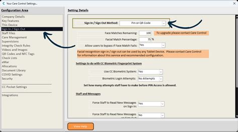 Setting Up Facial Recognition Care Control Learning Hub