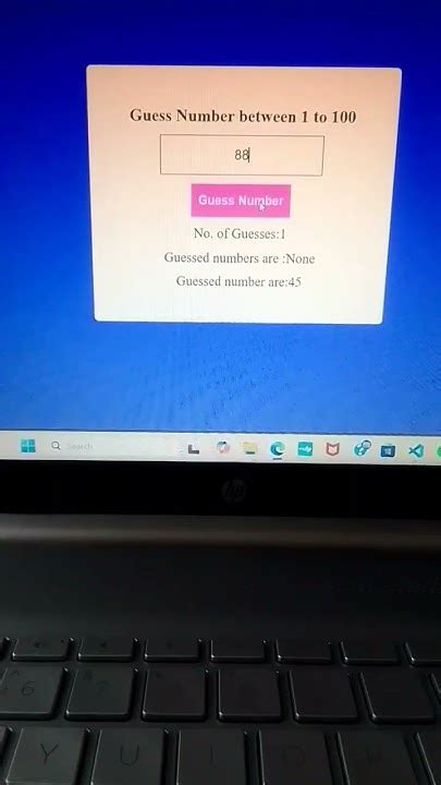 Guessing Number Using Javascript Html Css Javascript Youtube