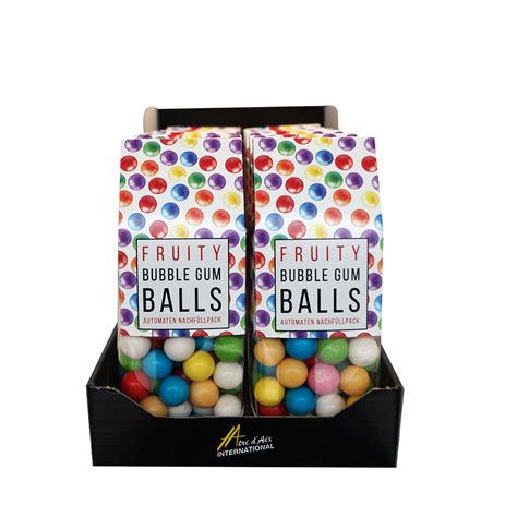 Fruity Bubble Gum Balls Refill Pack Colorful 250gr Pergamos