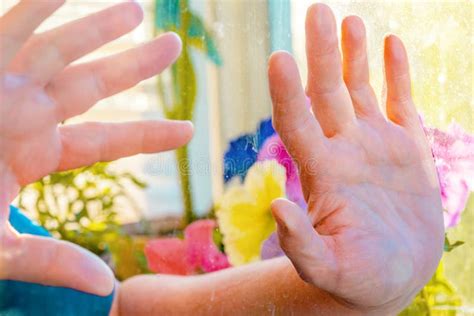 Woman Rubs A Dirty Windows In House Stock Image Image Of Indoor Girl 360461083