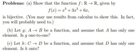 Solved Problems A Show That The Function Fr→r Given By