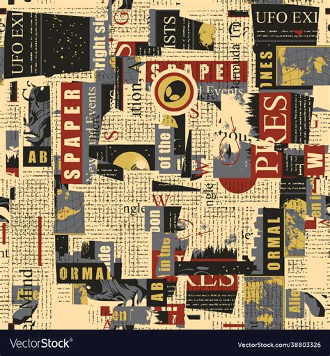 Abstract Seamless Pattern With Chaotic Layering Vector Image