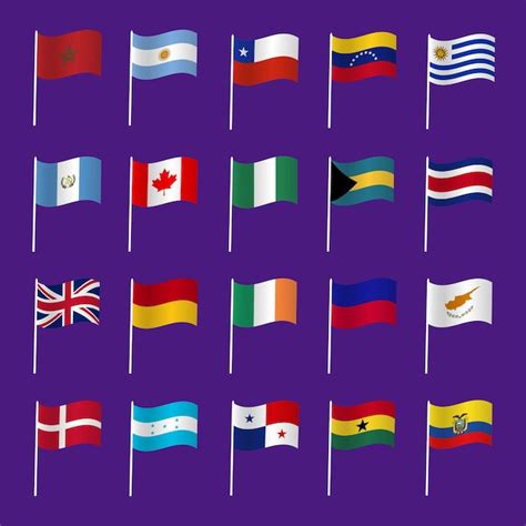 Premium Vector Country Flags Collection
