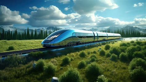 An Awe Inspiring Image Of A Magnetic Levitation Train Illustrating The