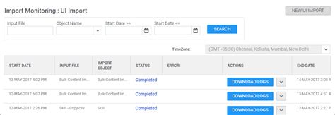 Check The Status Of Data Import